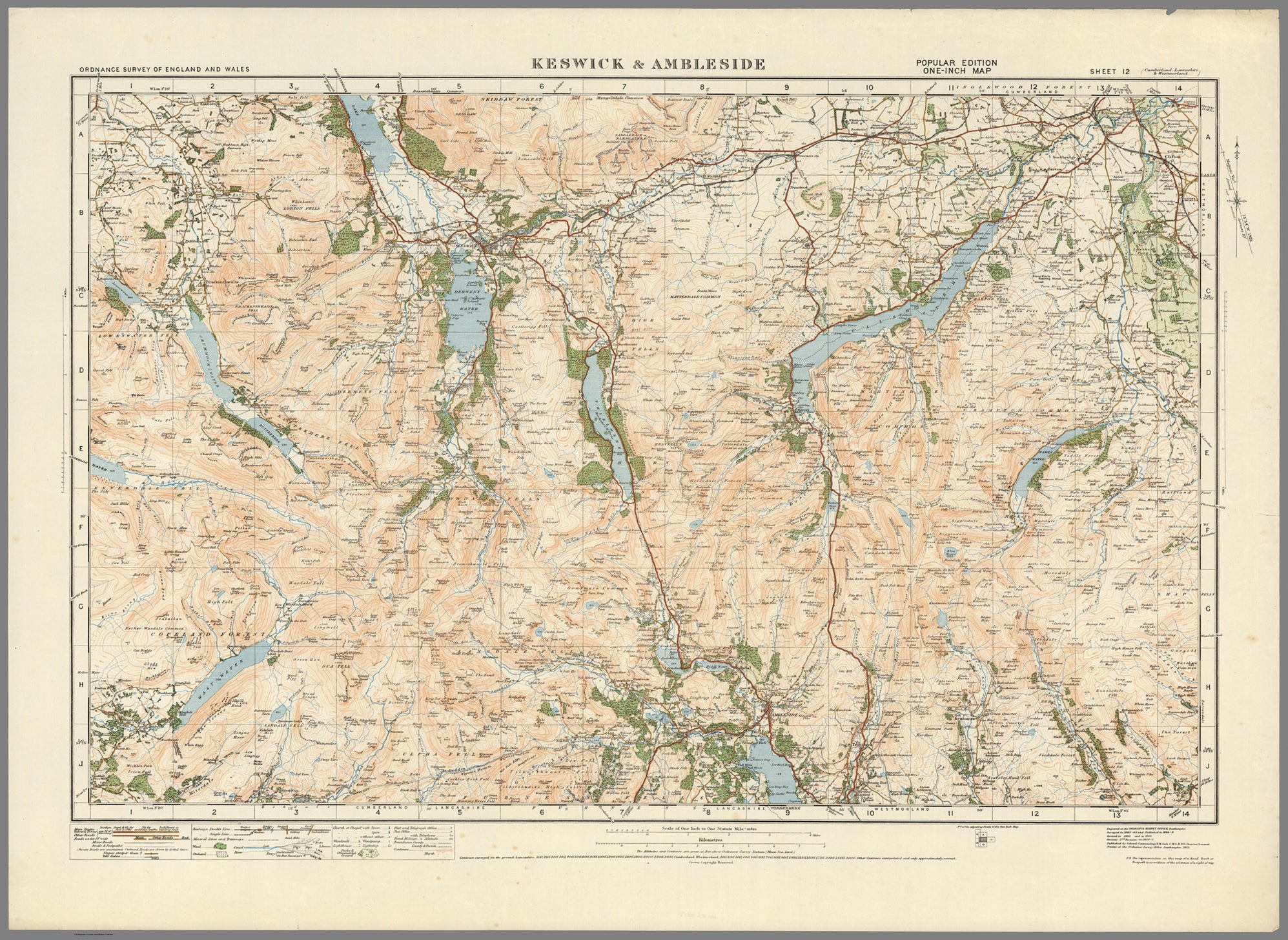 1920 Collection - Keswick & Ambleside Ordnance Survey Map– I Love Maps