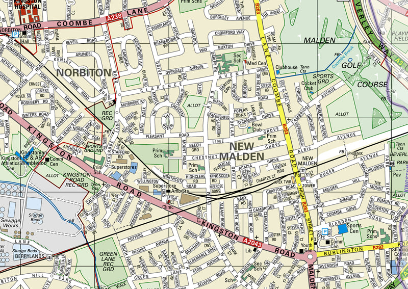 Kingston upon Thames London Borough Map | I Love Maps
