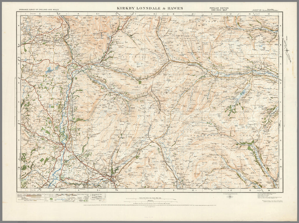 1920 Collection - Kirkby Lonsdale & Hawes Ordnance Survey Map | I Love Maps