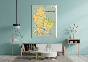 Physical Map of Luxembourg - The Oxford Collection– I Love Maps