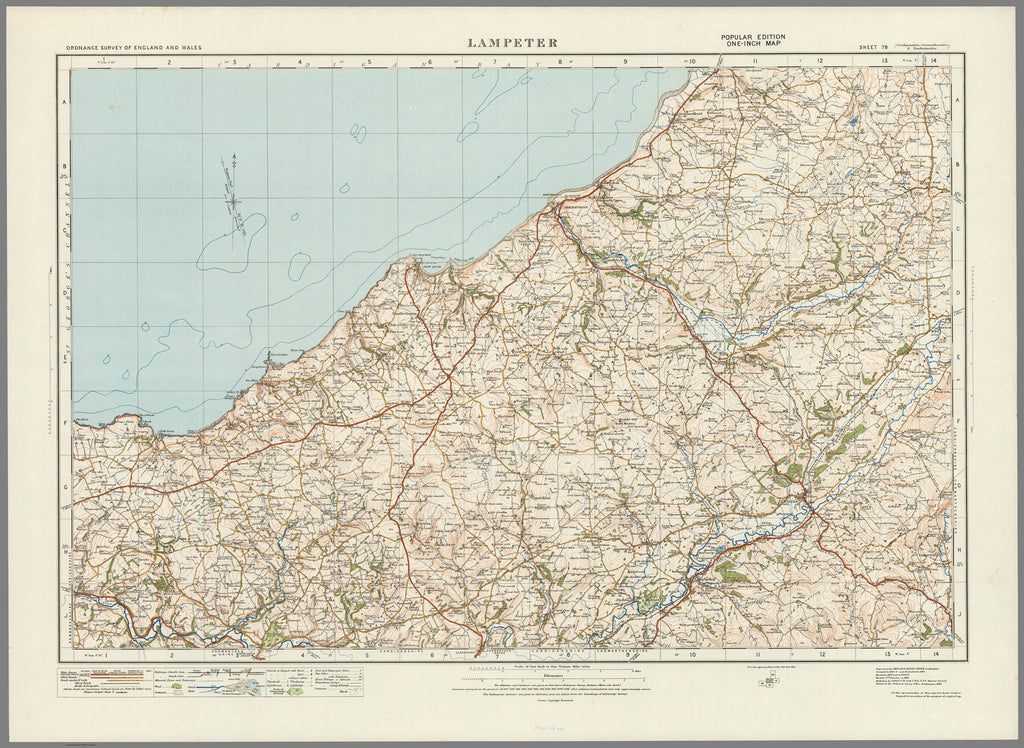 1920 Collection - Lampeter Ordnance Survey Map | I Love Maps