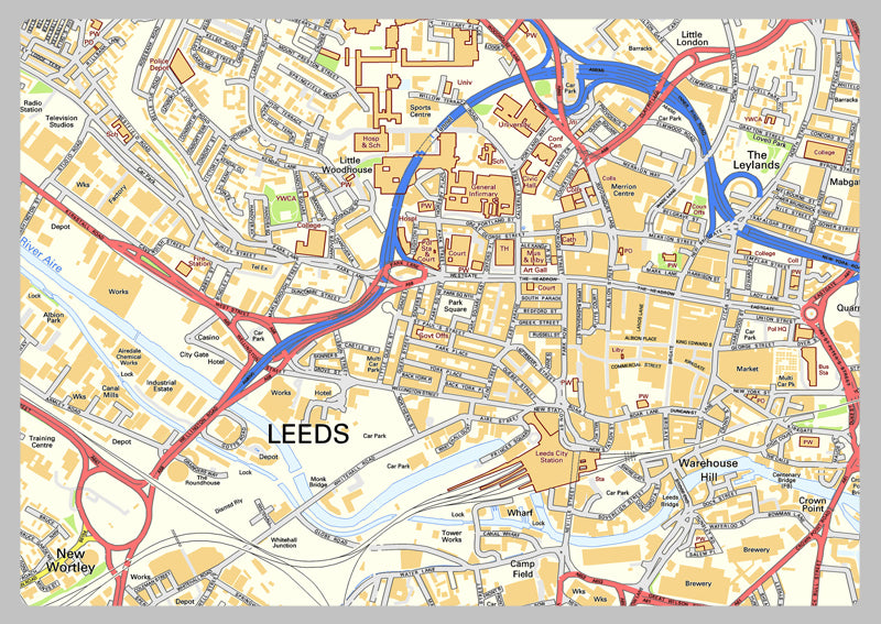 Leeds Street Map– I Love Maps