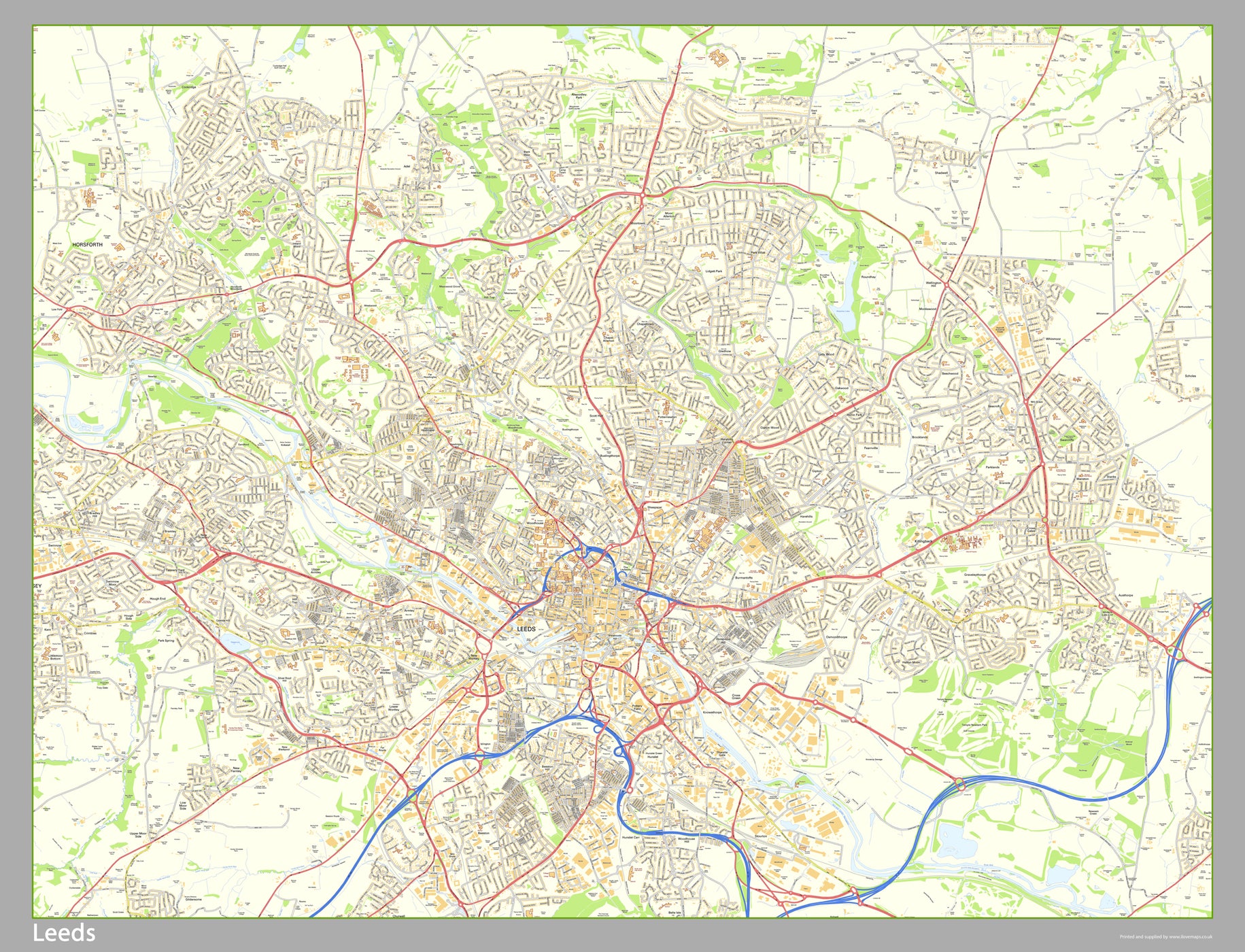 Leeds Street Map– I Love Maps