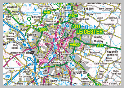 Leicestershire County Map– I Love Maps