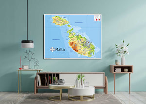 Physical Map of Malta - The Oxford Collection– I Love Maps