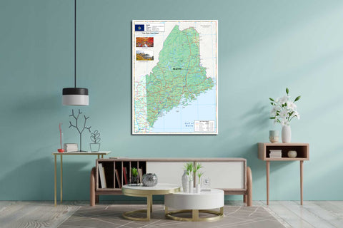 Maine Physical State Map | I Love Maps