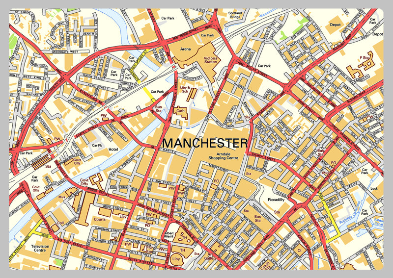Manchester Street Map– I Love Maps
