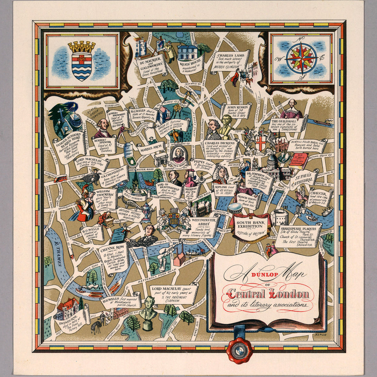 Historical map of Literary London– I Love Maps