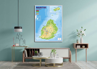Physical Map of Mauritius - The Oxford Collection– I Love Maps