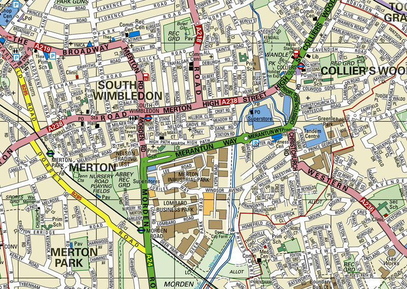 Merton London Borough Map | I Love Maps