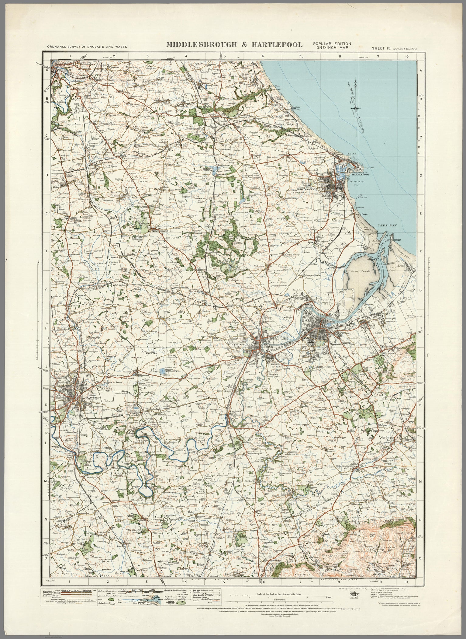 1920 Collection - Middlesbrough & Hartlepool Ordnance Survey Map– I ...