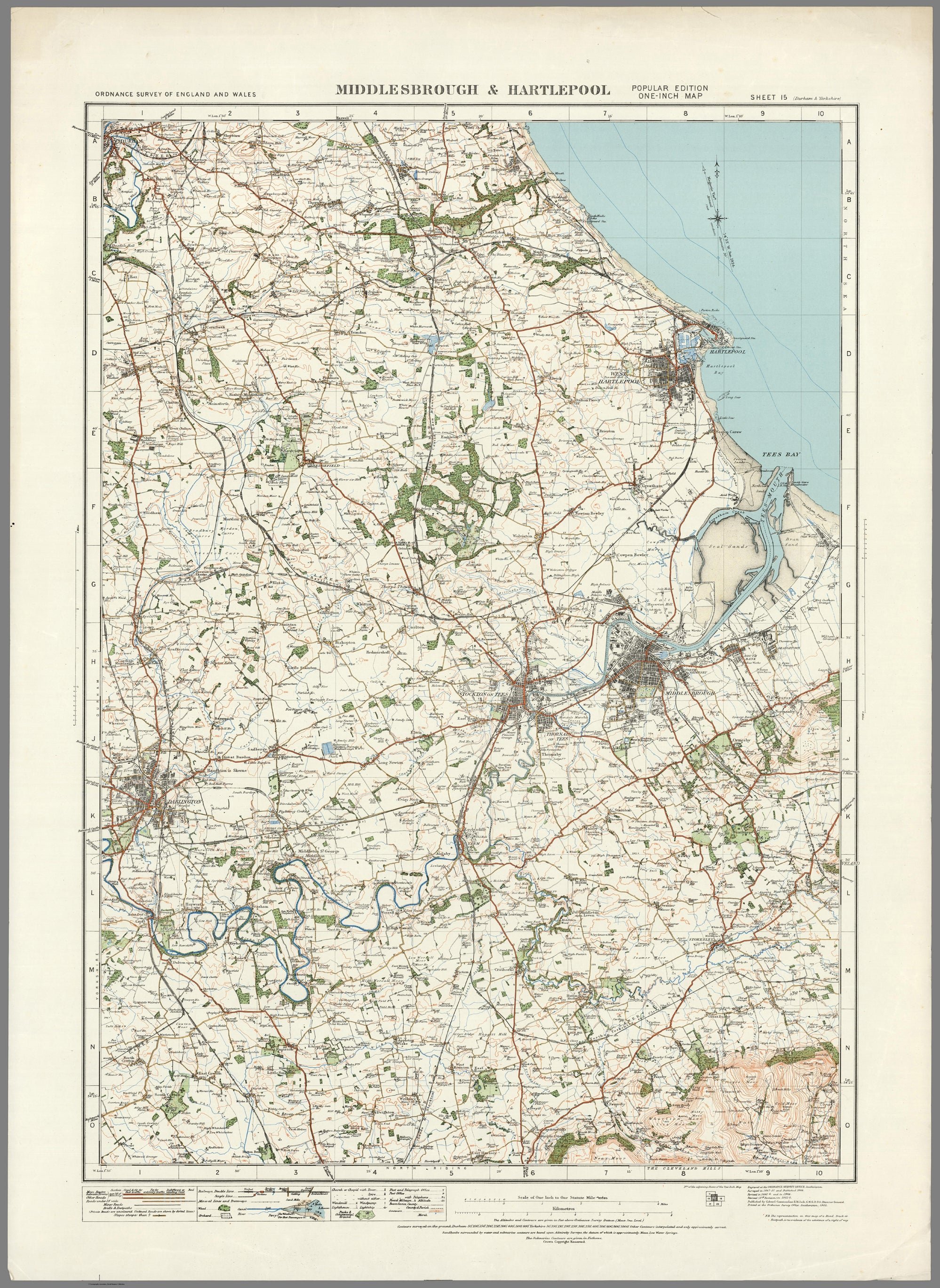 1920 Collection - Middlesbrough & Hartlepool Ordnance Survey Map– I ...