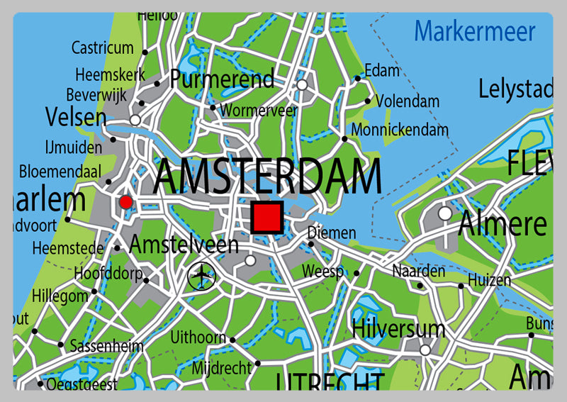 Physical Map of the Netherlands - The Oxford Collection– I Love Maps