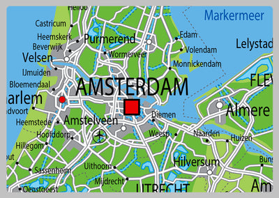 Physical Map of the Netherlands - The Oxford Collection– I Love Maps