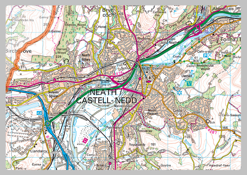Neath Port Talbot County Map– I Love Maps