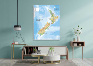 New Zealand Physical Map– I Love Maps