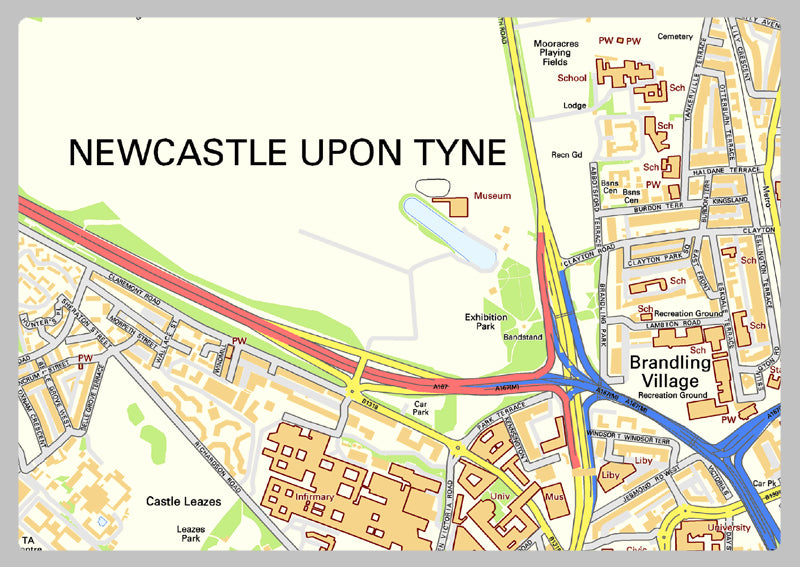 Newcastle City Centre Street Map– I Love Maps