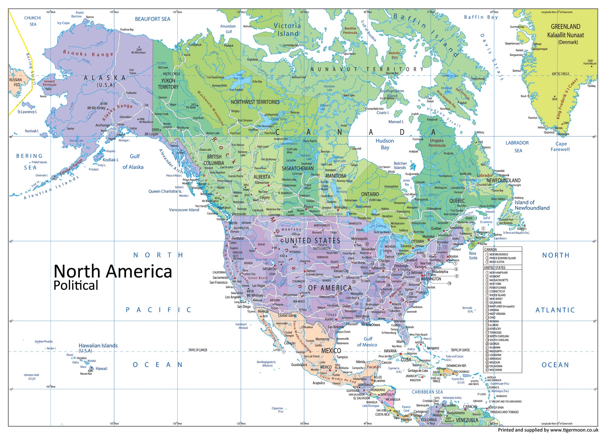 North America Political Map– I Love Maps