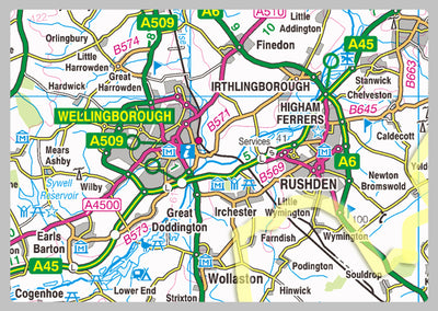 Northamptonshire County Map– I Love Maps