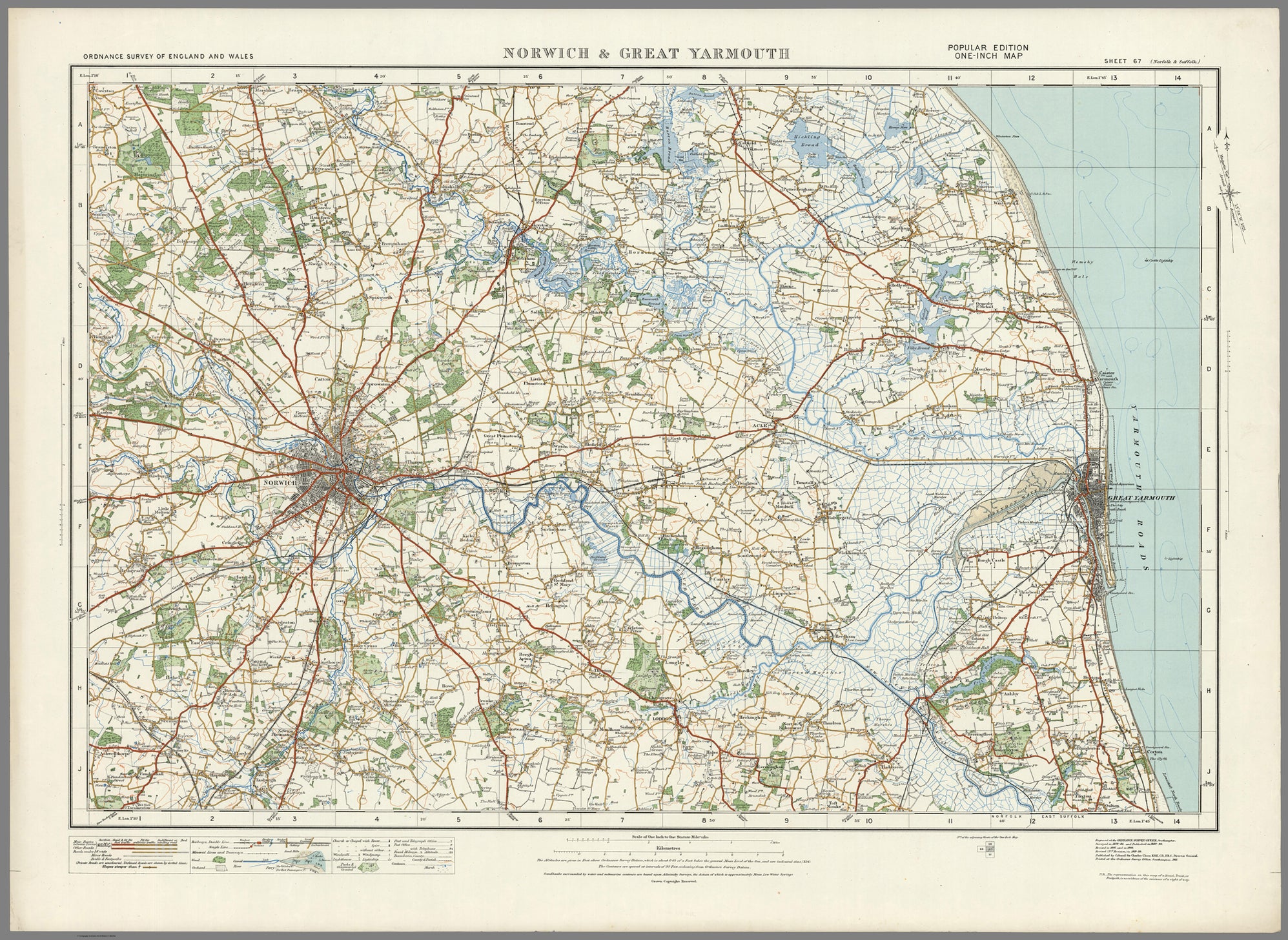 1920 Collection - Norwich & Great Yarmouth Ordnance Survey Map– I Love Maps