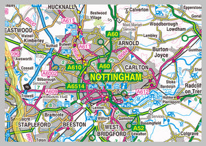 Nottinghamshire County Map– I Love Maps