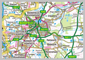 Nottinghamshire County Map– I Love Maps