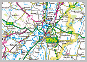 Nottinghamshire County Map– I Love Maps