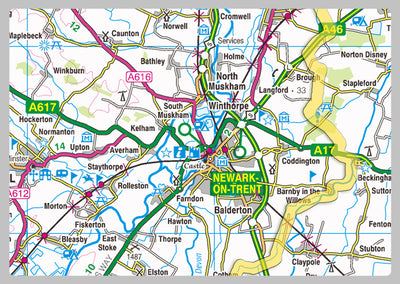 Nottinghamshire County Map– I Love Maps