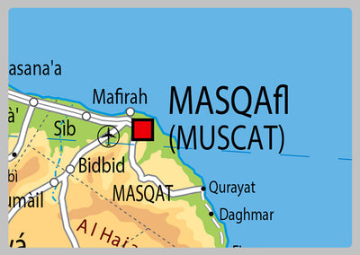 Physical Map of Oman - The Oxford Collection– I Love Maps