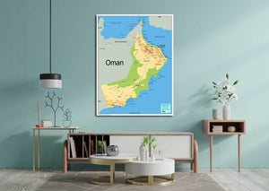 Physical Map of Oman - The Oxford Collection– I Love Maps