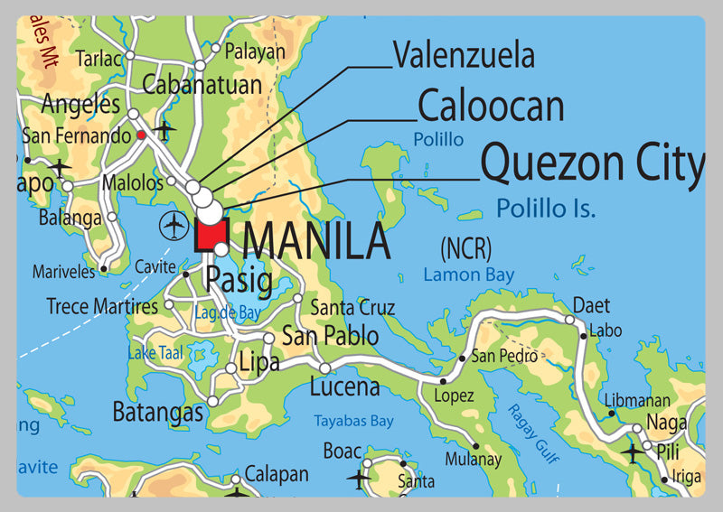 Physical map of the philippines