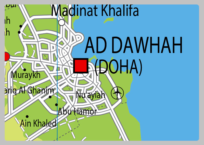 Physical Map of Qatar - The Oxford Collection– I Love Maps