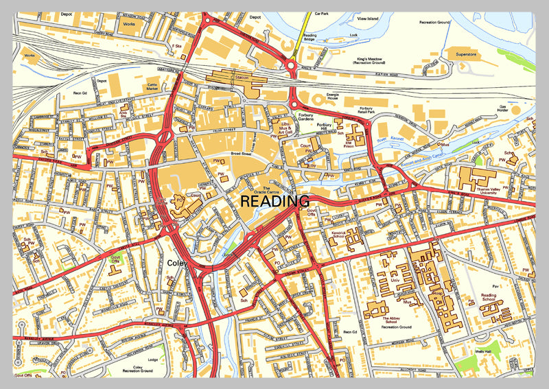 Reading Street Map– I Love Maps