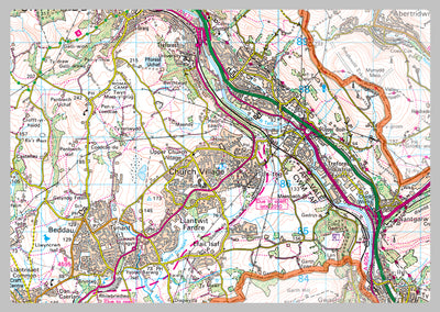 Rhondda Cynon Taf County Map– I Love Maps