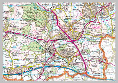 Rhondda Cynon Taf County Map– I Love Maps