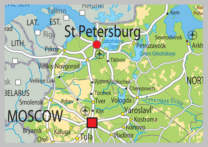 Russia Physical Map– I Love Maps