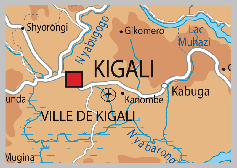 Physical Map of Rwanda - The Oxford Collection– I Love Maps