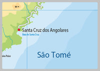 Physical Map of São Tomé and Príncipe - The Oxford Collection– I Love Maps