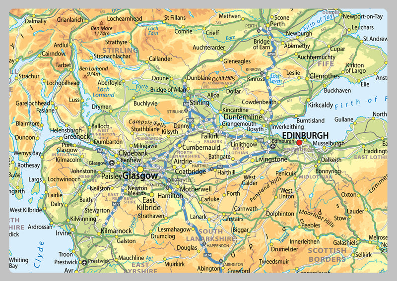 Scotland Physical Map– I Love Maps