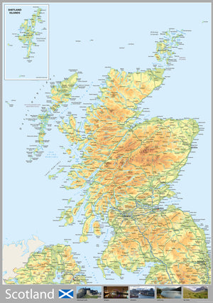 Scotland Physical Map– I Love Maps