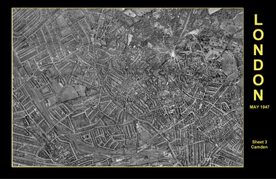 Post-War 1947 London Aerial Map - Camden– I Love Maps