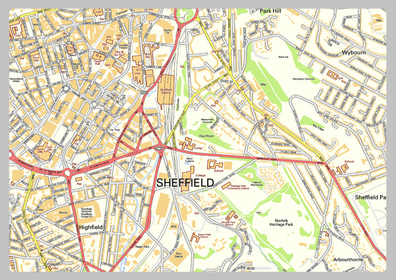 Sheffield Street Map– I Love Maps