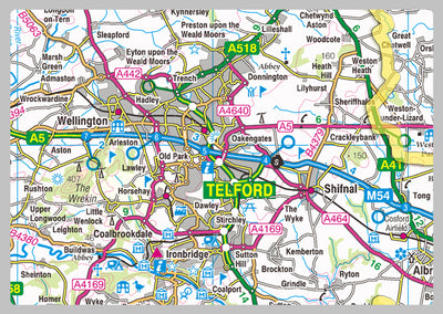 Shropshire County Map– I Love Maps