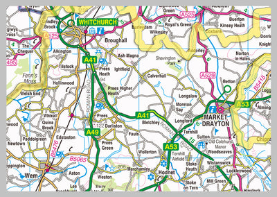 Shropshire County Map– I Love Maps