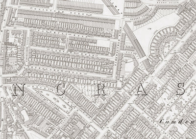 London 1872 Ordnance Survey Map - Sheet XVI - St Pancras– I Love Maps