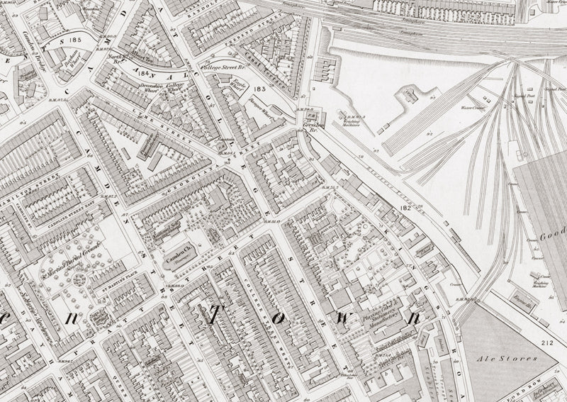 London 1872 Ordnance Survey Map - Sheet XVI - St Pancras | I Love Maps