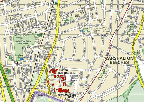 Sutton London Borough Map | I Love Maps
