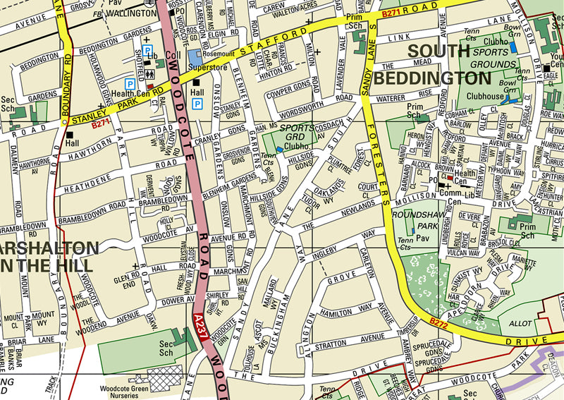 Sutton London Borough Map– I Love Maps