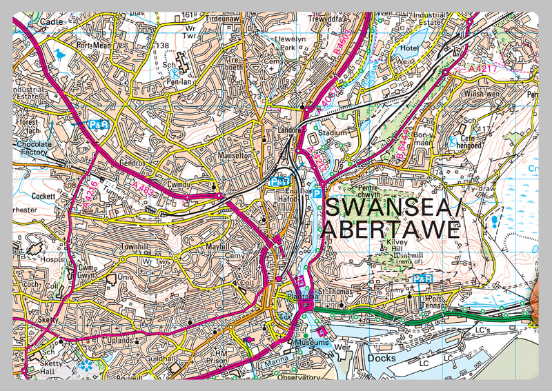 Swansea County Map– I Love Maps