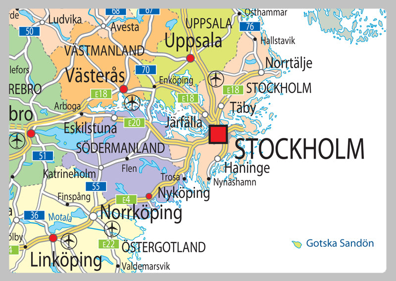Sweden Political Map– I Love Maps